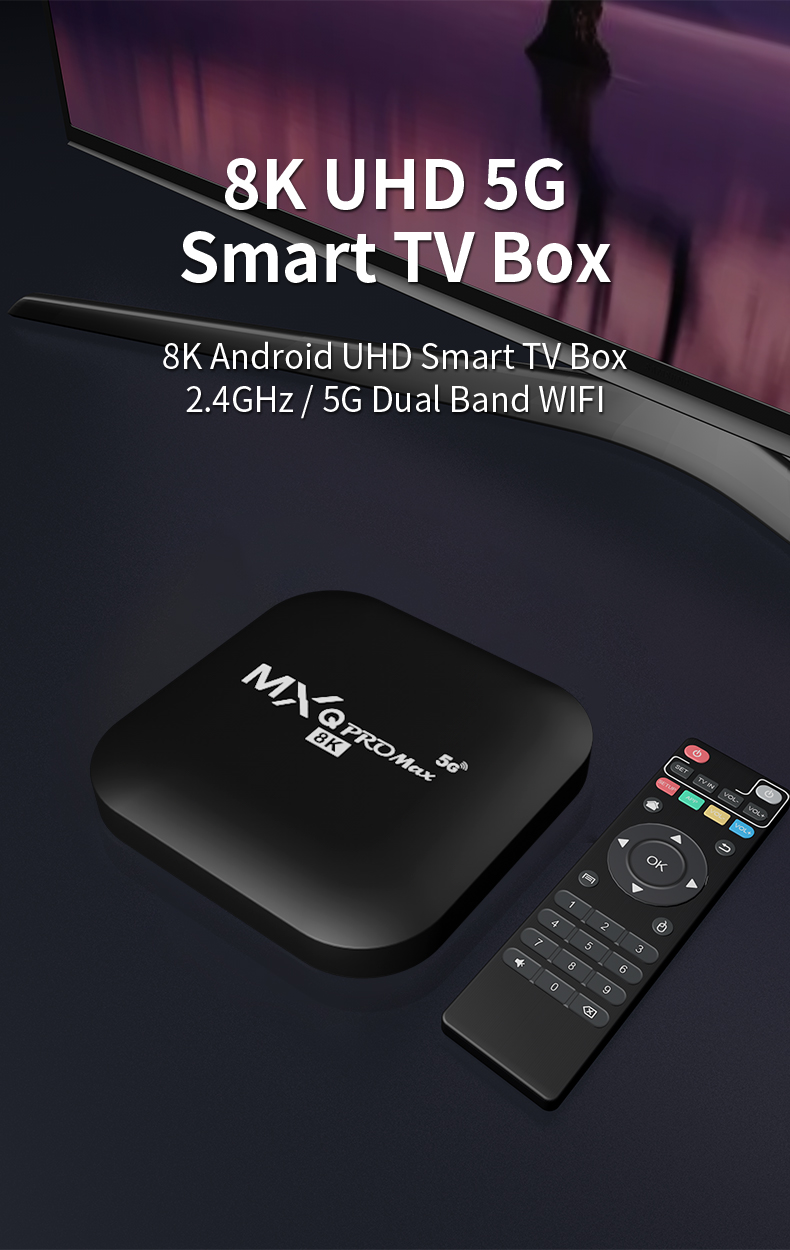 MXQ MAX 8K HD 16+256G Android Color Ultra HD TV Box 2.4GHz/5G Dual WiFi ...