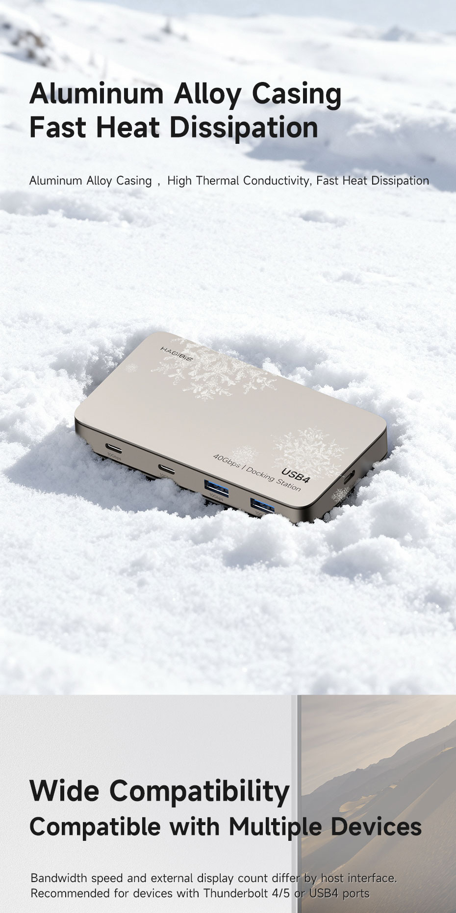 Hagibis USB4 Docking Station USB C Triple Display Hub Compatible with ...