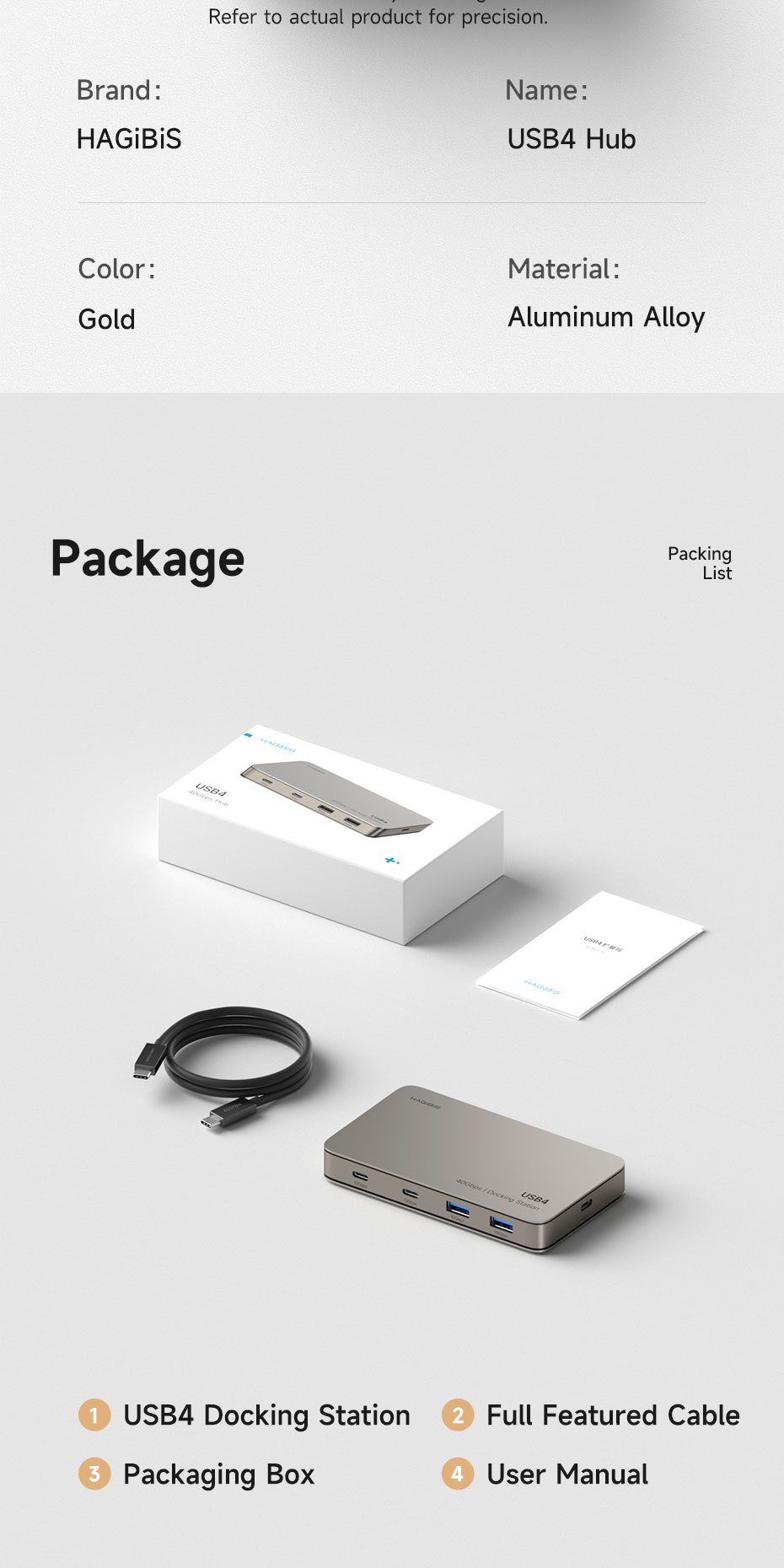 Hagibis USB4 Docking Station USB C Triple Display Hub Compatible with ...