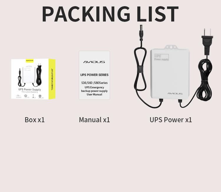 AVIDUS 12V 1.5A True 7800mAh Mini UPS Battery Backup for WiFi Router ...