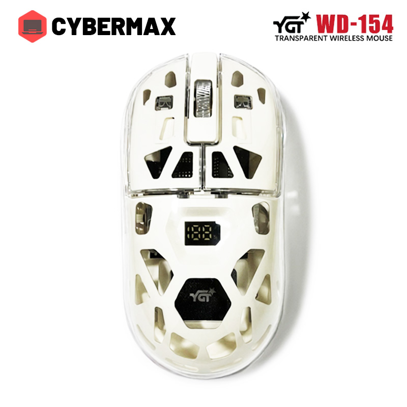 YGT Wireless Mouse 6D BT+2.4Ghz Dual Mode Transparent Rechargeable ...