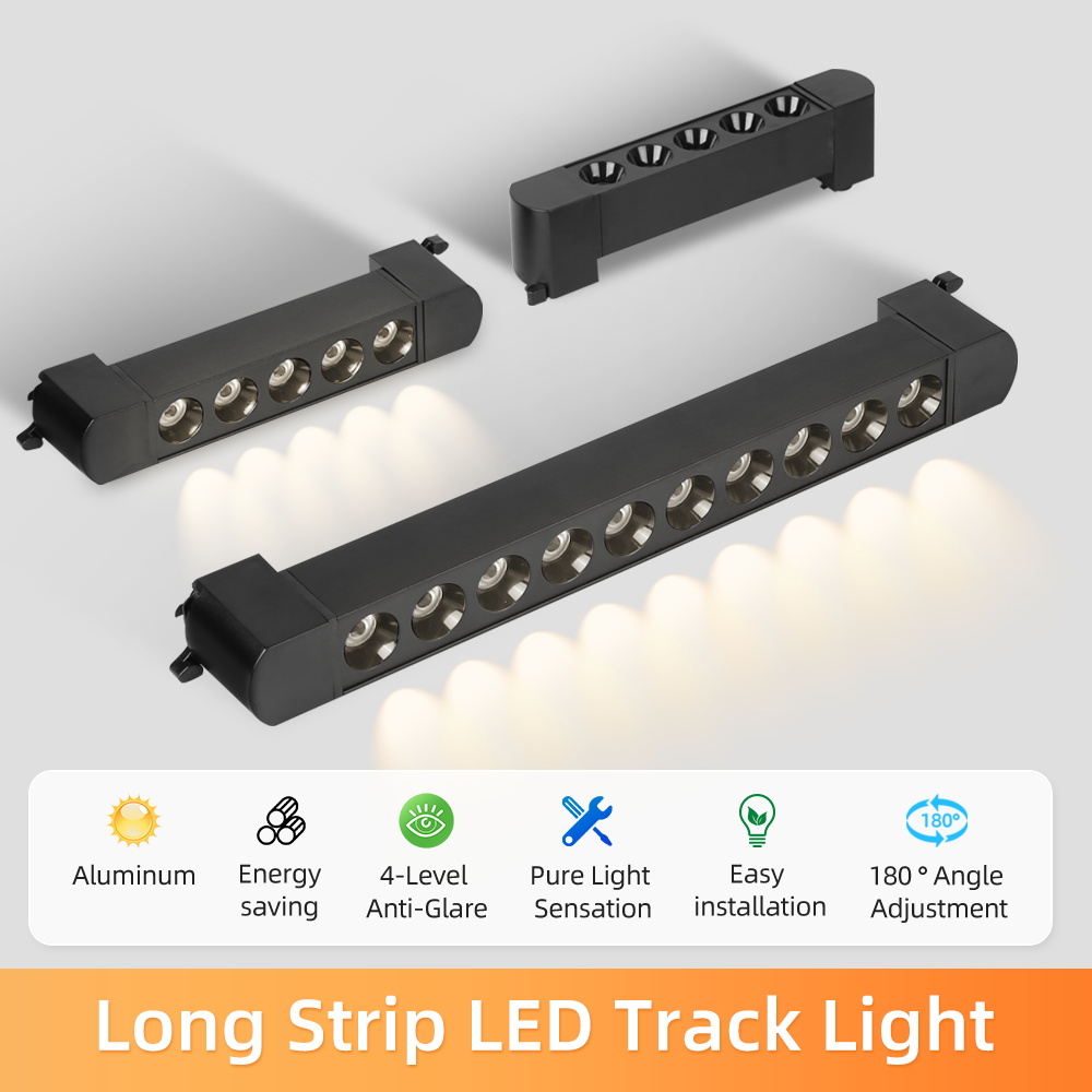 Tri-color Led Linear Track Light 10W 20W 30W 40W Long Track Lamp Bar ...
