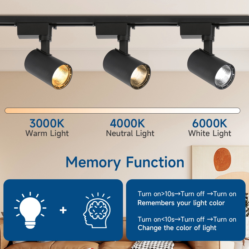 Tri-color Led Linear Track Light 10W 20W 30W 40W Long Track Lamp Bar ...