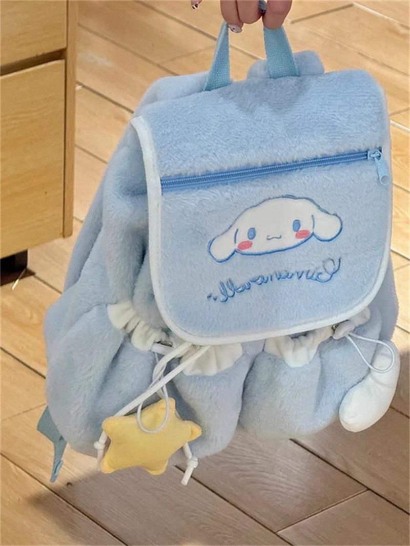 Large Capacity Kitty Cinnamoroll Flip Cover Backpack For Women Outdoor ...
