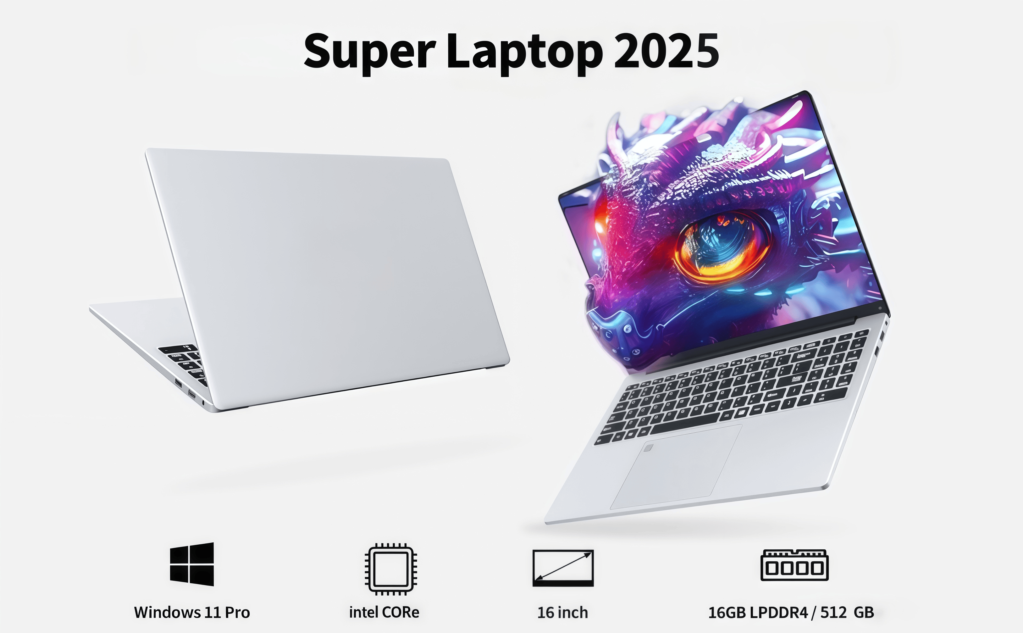 Laptop Intel 12800H Laptop 15.6 inch HD screen Windows 11 office ...