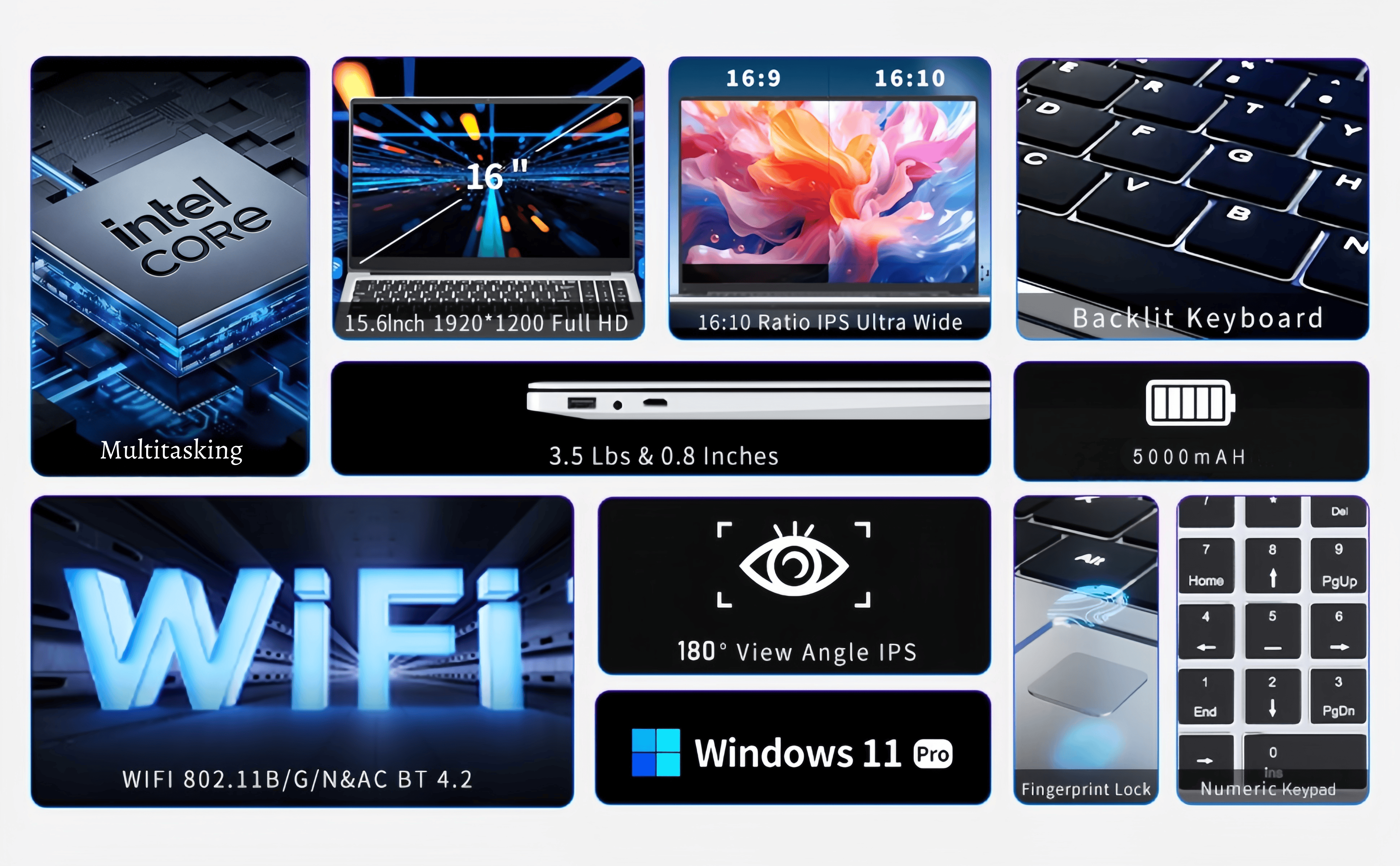 Laptop Intel 12800H Laptop 15.6 inch HD screen Windows 11 office ...