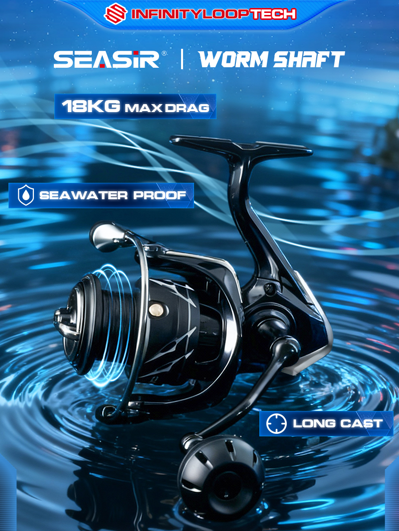 SEASIR Worm Shaft Spinning Reel ultra-dense winding Long Cast seawater ...