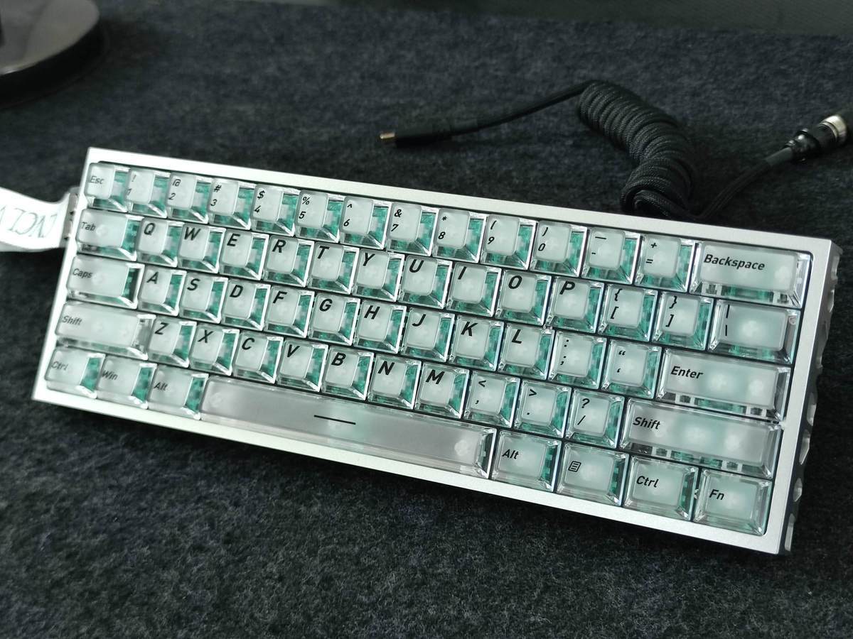 118 Keys Fog White Transparent PC Keycaps Double Shot Cherry Profile ...