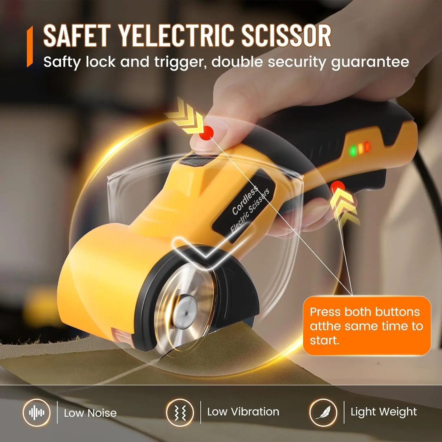 Electric Fabric Cutting Machine Mini Electric Scissors Electric Rotary ...
