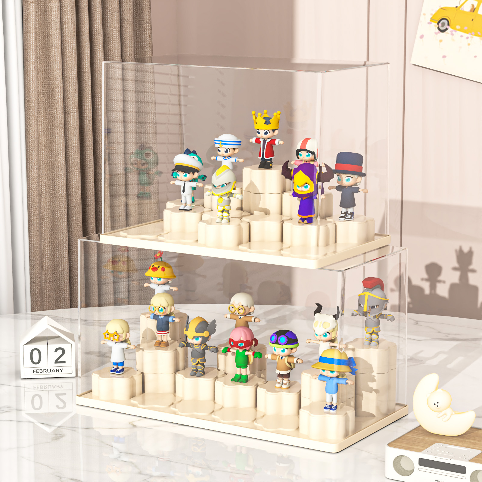 Tome Transparent Display Rack Storage Building Block Stacking Toy ...