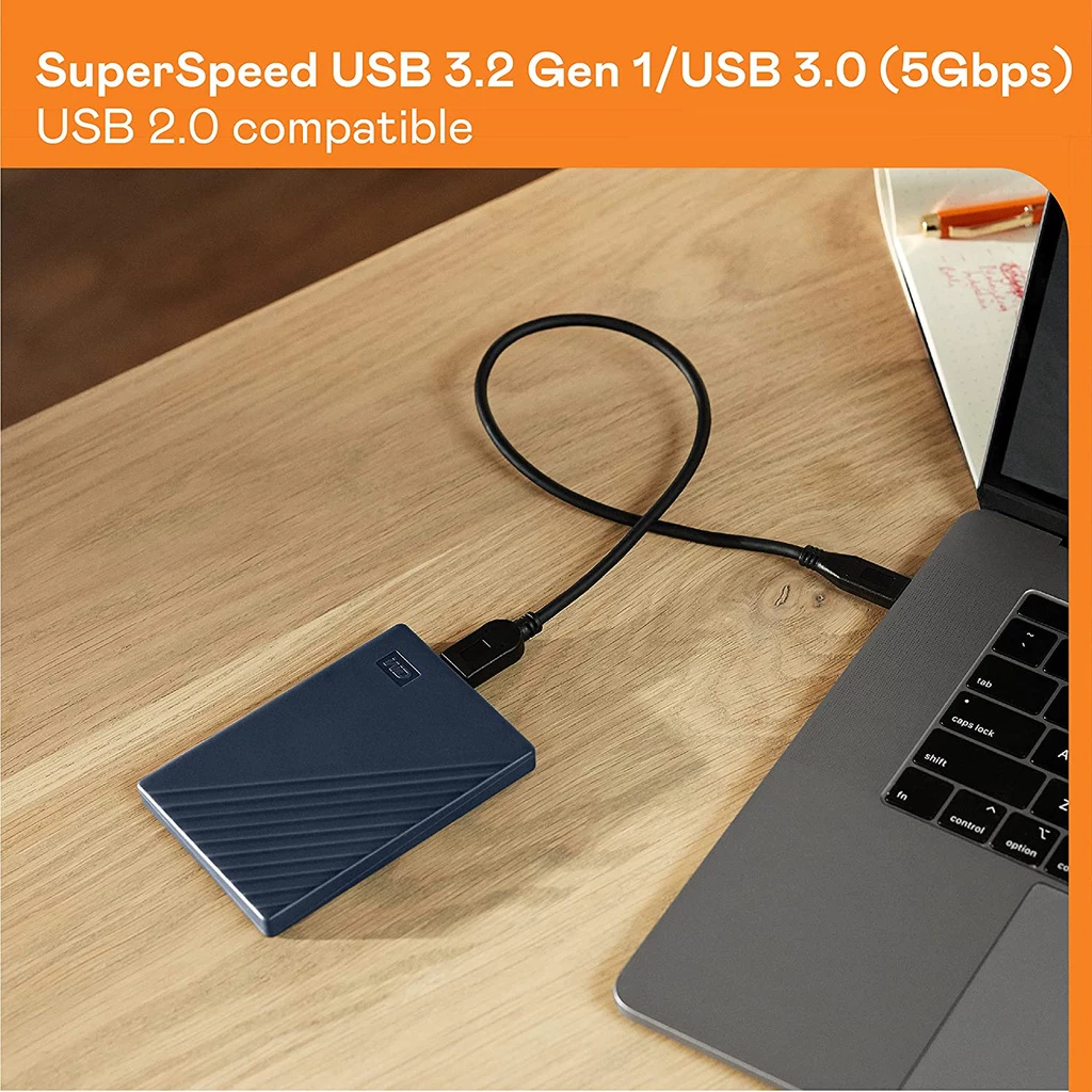 WD My Passport External Hard Drive 4TB Password Protection Portable HDD ...