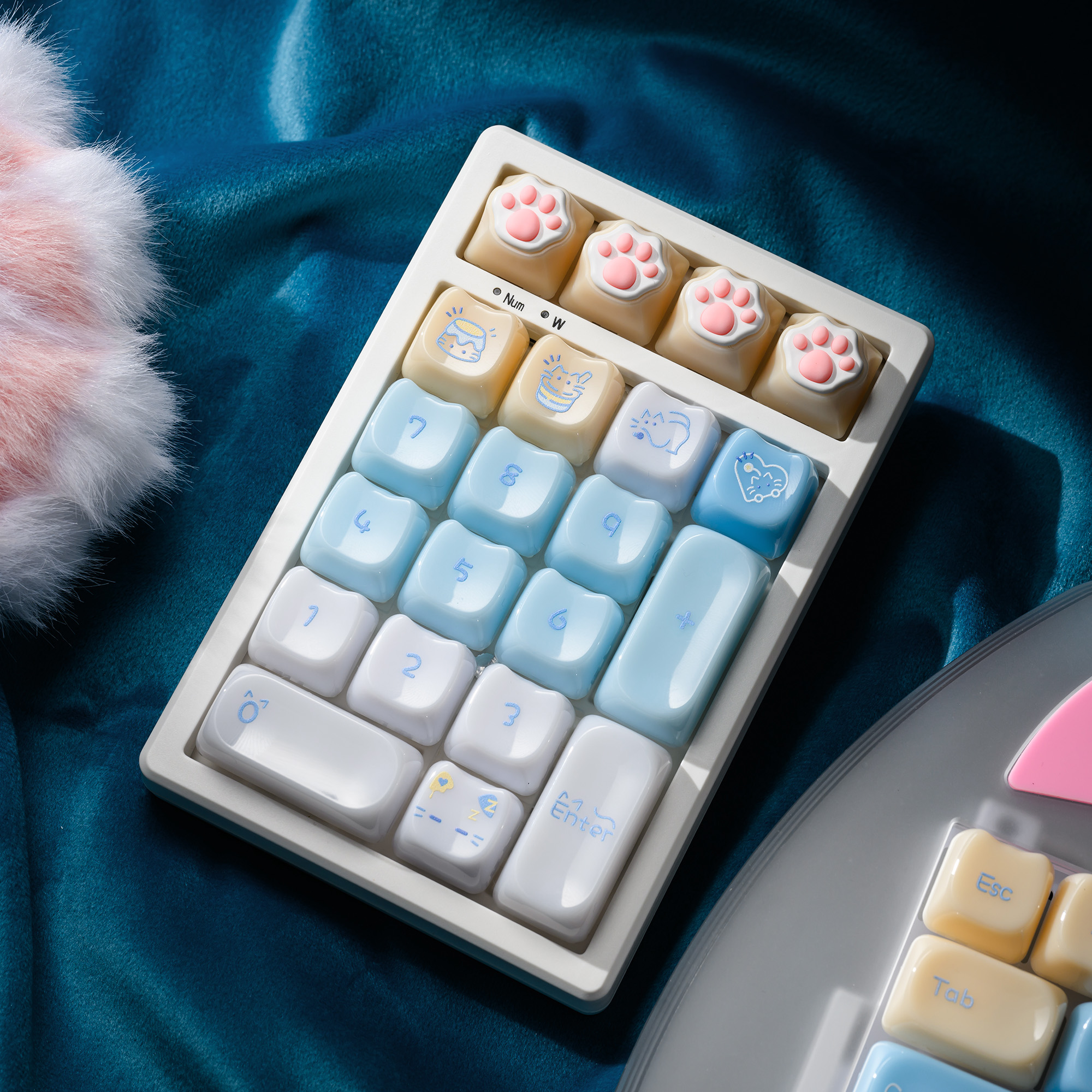 XVX MOA Glossy Cute Cat Theme Keycaps - Ragdoll/Calico/Siamese/Pink ...