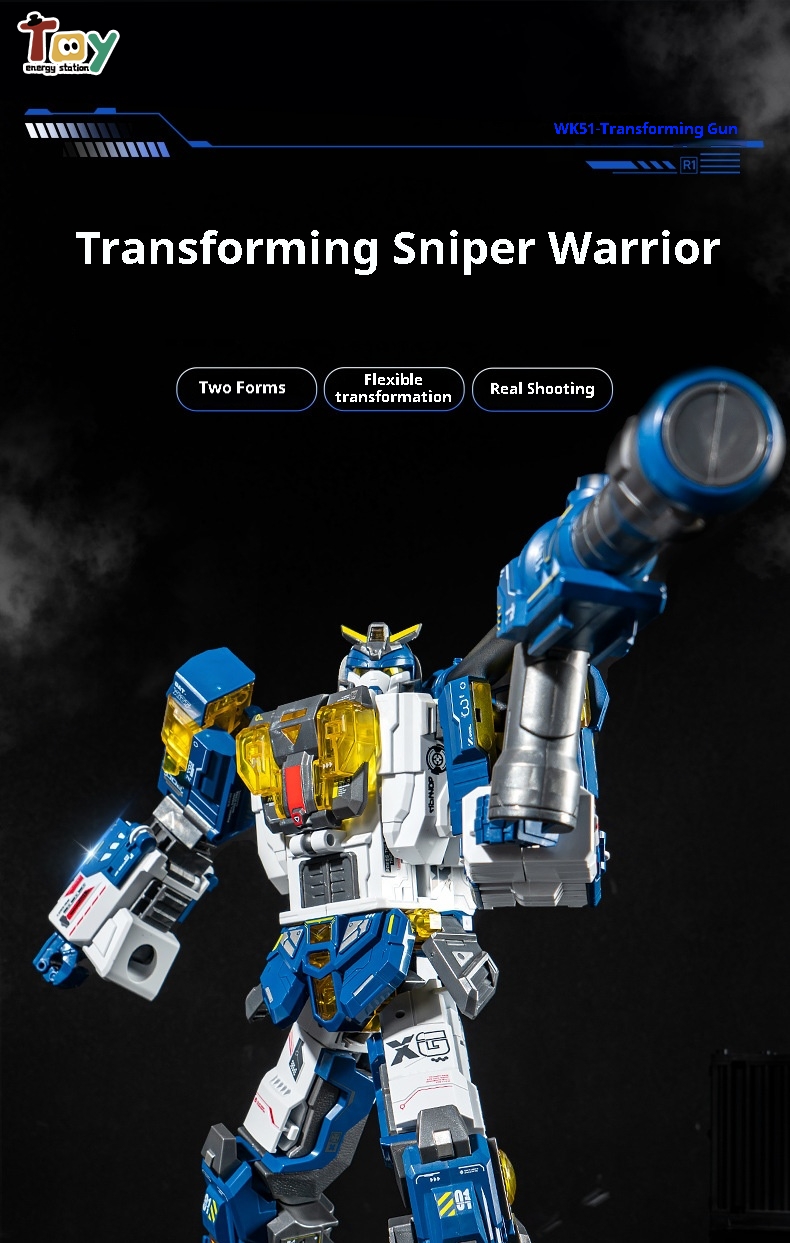Robot Transforms Sniper Rifle Toy Gun Robot Toy Model Birthday Gift For ...