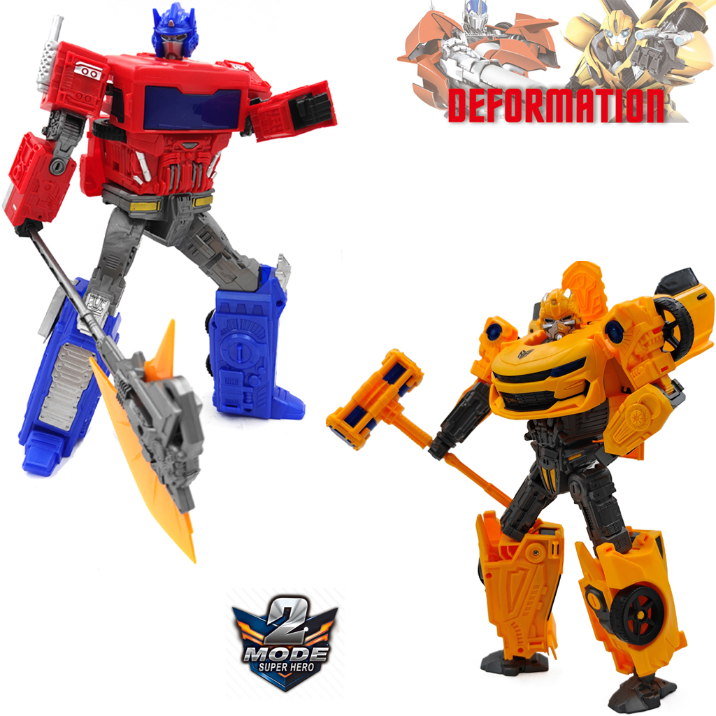 Larger-sized transformable robot Optimus Prime Bumblebee alloy model ...