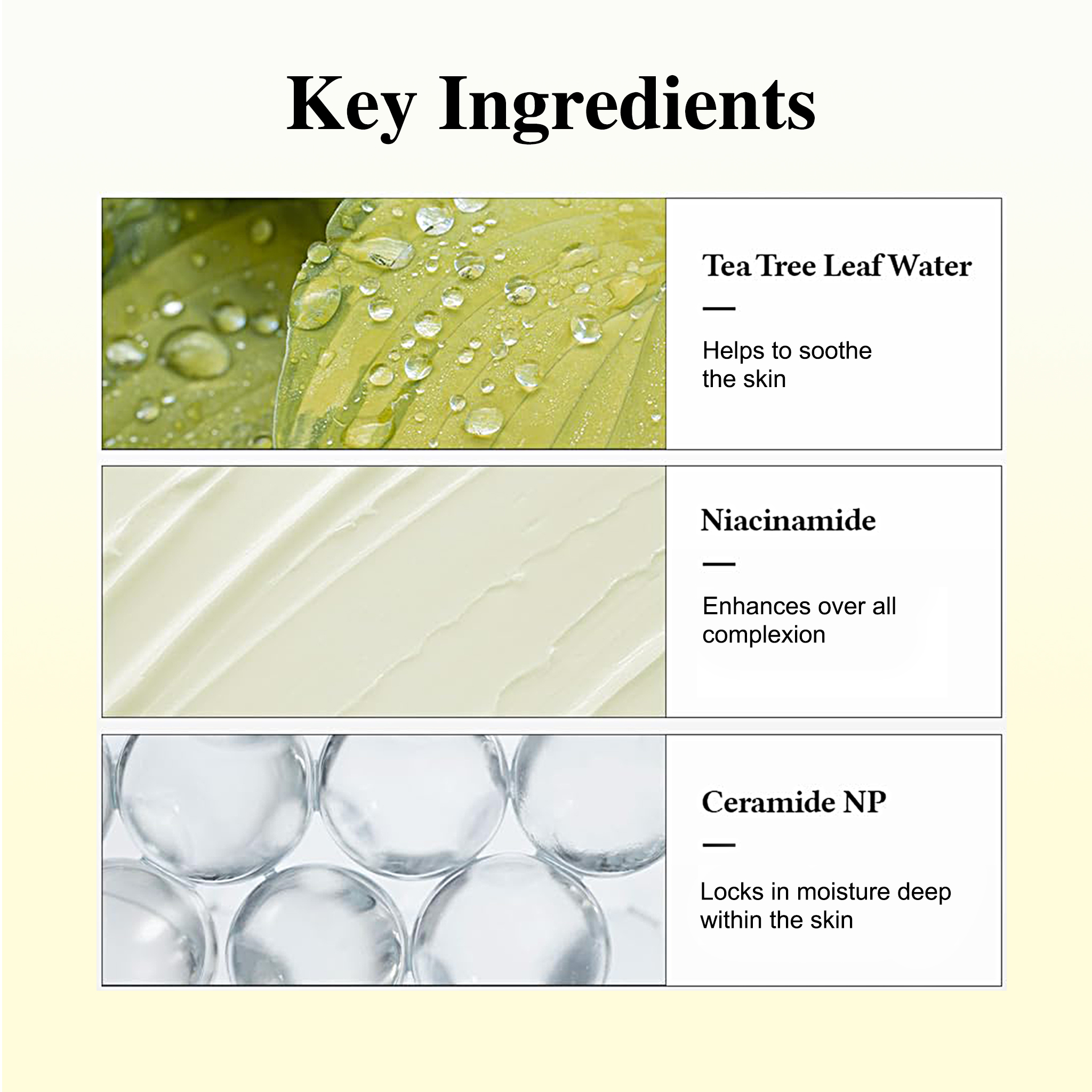 Ceramide & Niacinamide Relief Serum, Tea Tree Water & Sakura Formula ...