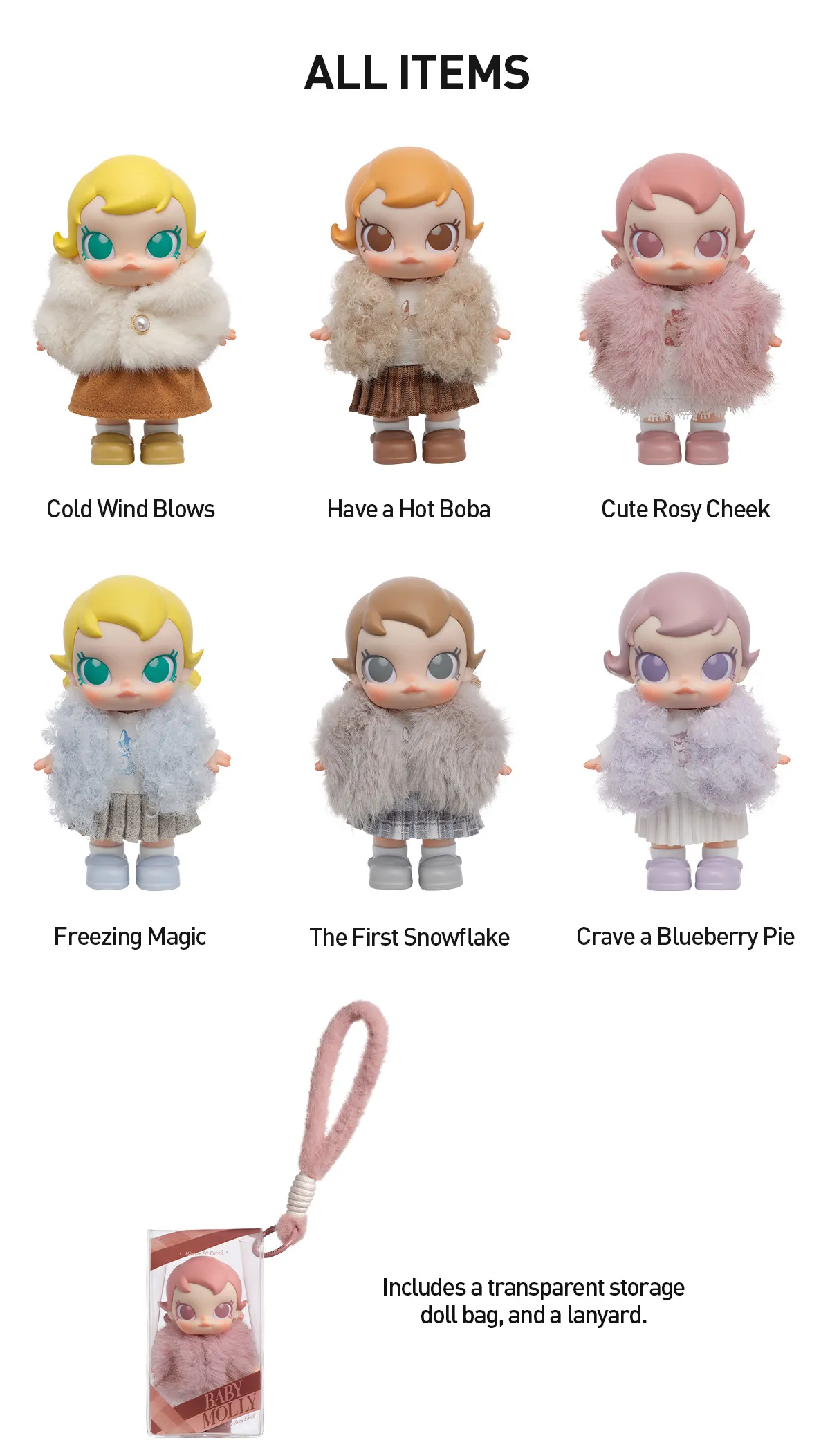 Baby Molly Winter Fit Check Series Vinyl Plush Pendant Blind Box ...