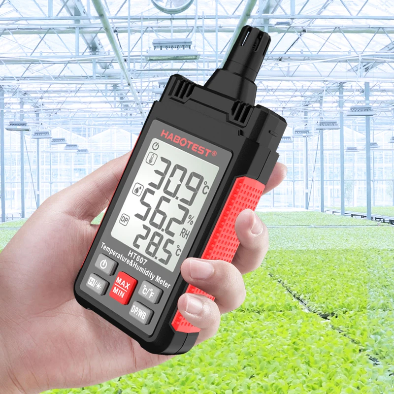 One PC HT607 Professional Humidity Meter: Handheld Digital Psychrometer ...
