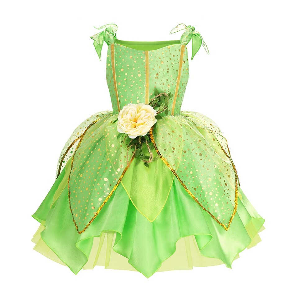 Girls Tinker Bell Costume Halloween Costume for Kids Green Tinkerbell ...