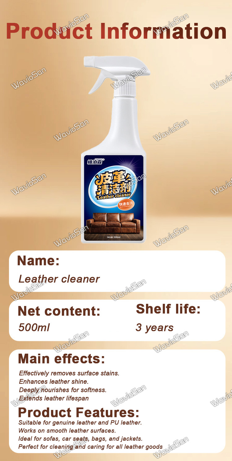 Powerful Leather Cleaner KAMI Leather Bag Cleaner and Polisher 500ml Deep Clean Restore Shine ...