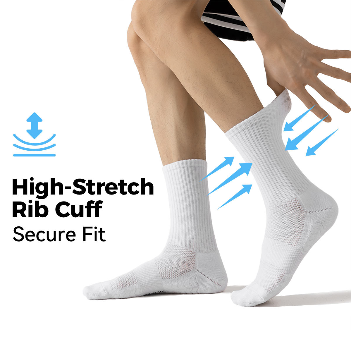 2/4/6 Pairs PSYCHE Sports Socks for Men Running Basketball Cycling ...