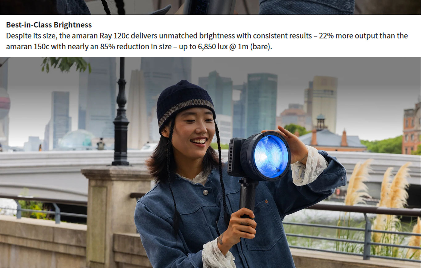 Aputure amaran Ray 60c and Ray 120c Full-Color Portable Handheld LED ...