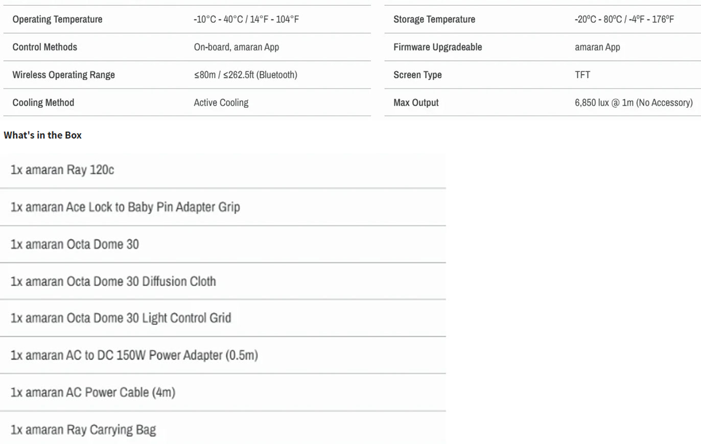 Aputure amaran Ray 60c and Ray 120c Full-Color Portable Handheld LED ...