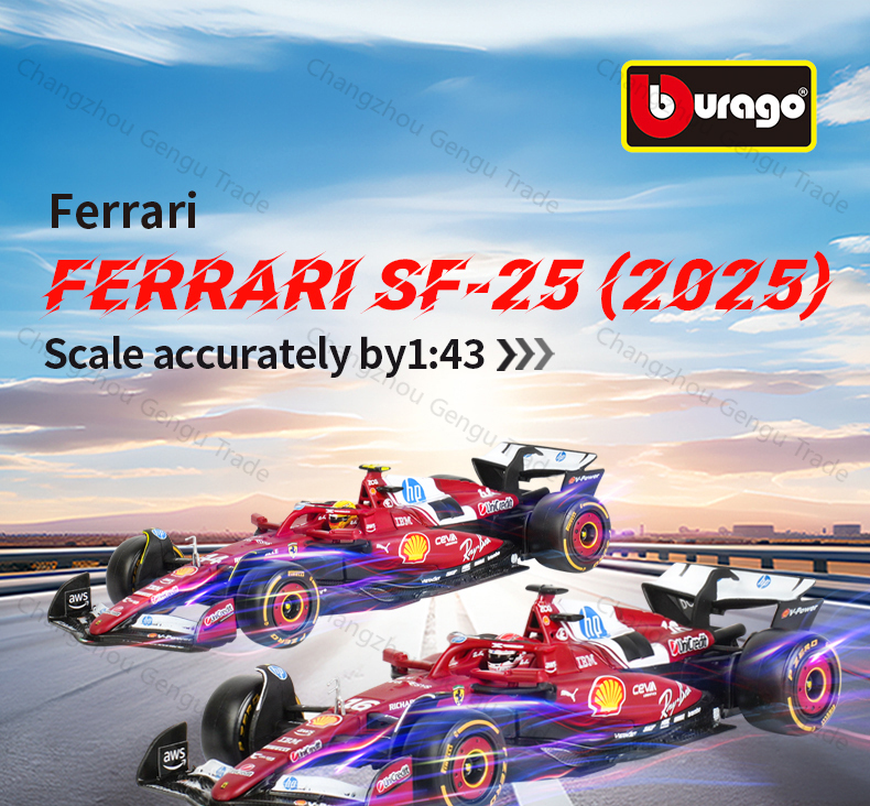 Bburago 1:43 2025 Ferrari SF25 GP F1 Formula Car Die Cast Vehicles ...