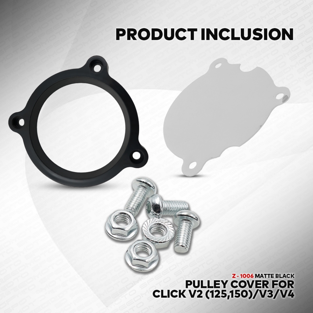 HONDA CLICK V2/V3/V4 PULLEY COVER AND EMBLEM ONLY WITH TRANSPARENT ...