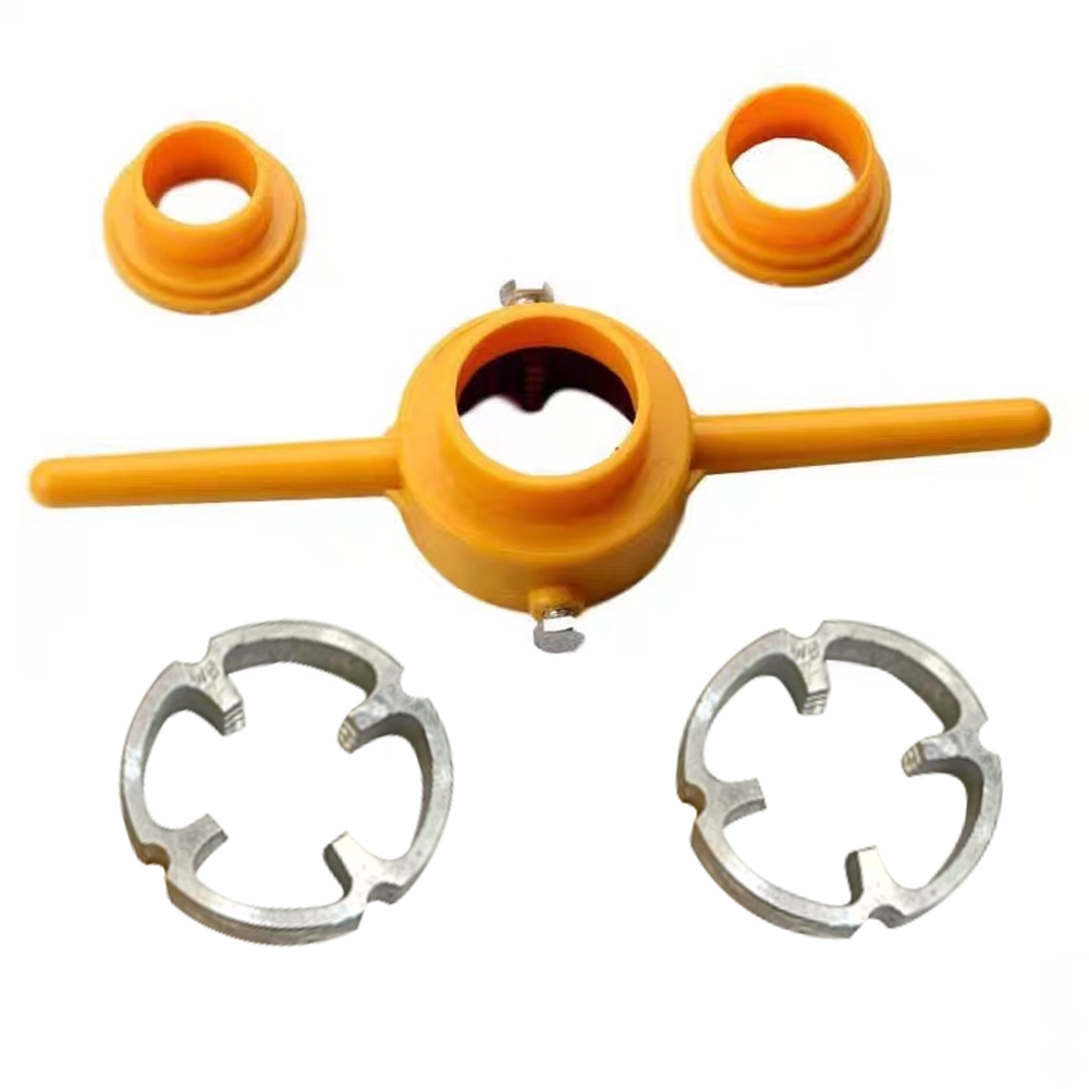 PVC Pipe Threader Kit with Round Die and Dies for 1/2In, 3/4In, 1In ...