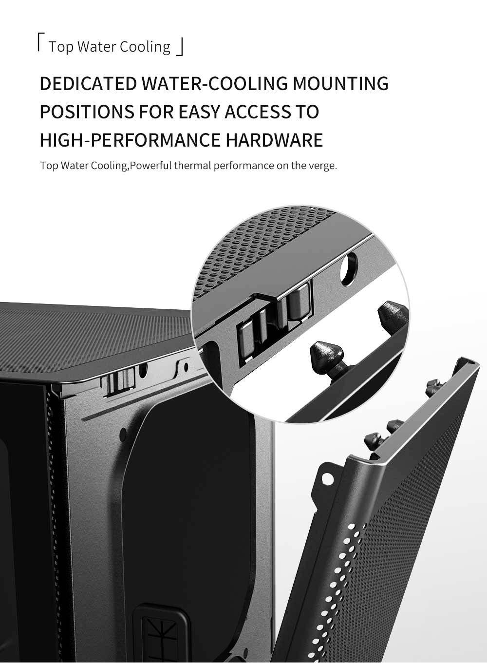 YGT PC Case With Tempered Glass Multi-functional Display Micro ATX ...