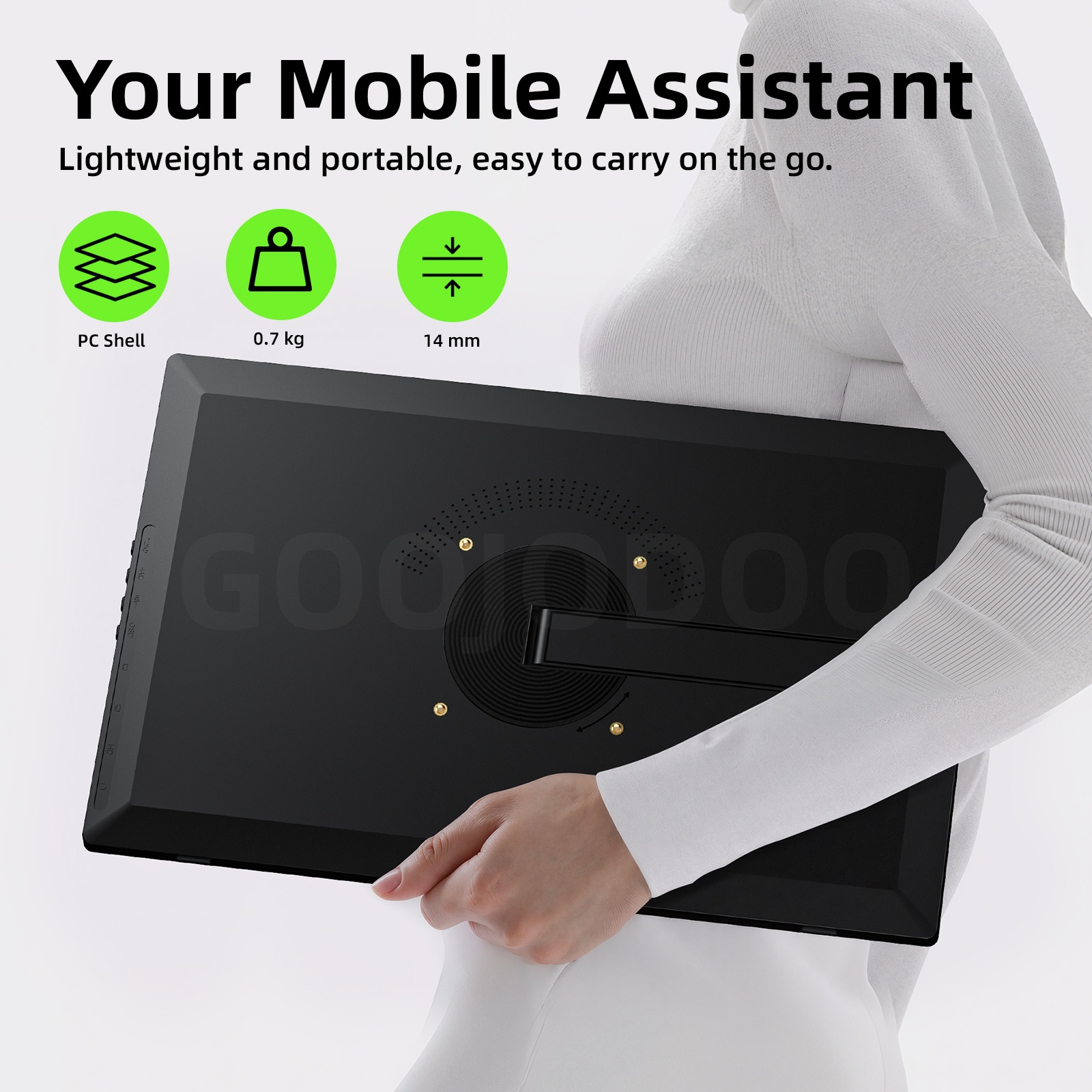 GOOJODOQ 15.6 inch Portable Monitor Extended screen for Laptop with ...