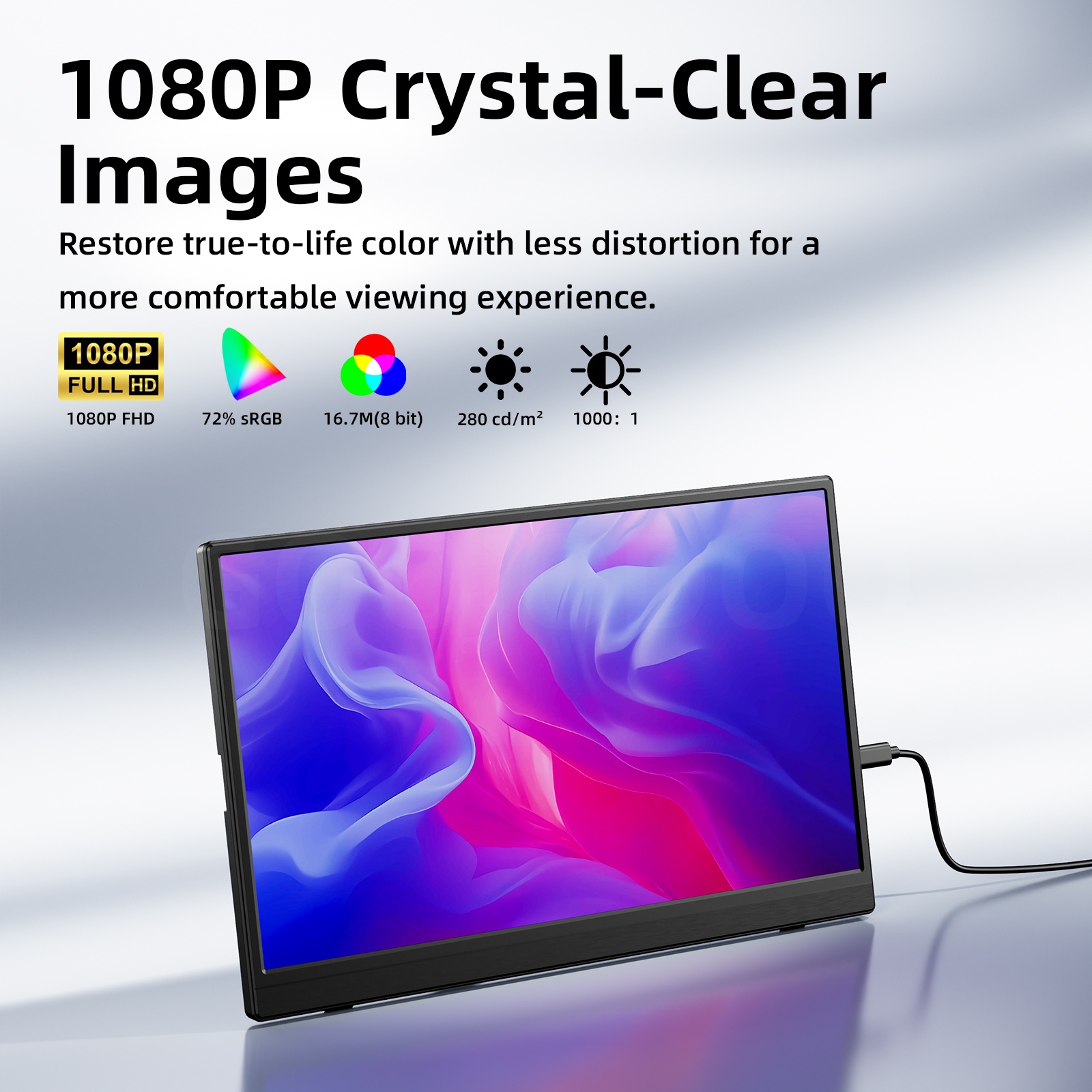 GOOJODOQ 15.6 inch Portable Monitor Extended screen for Laptop with ...