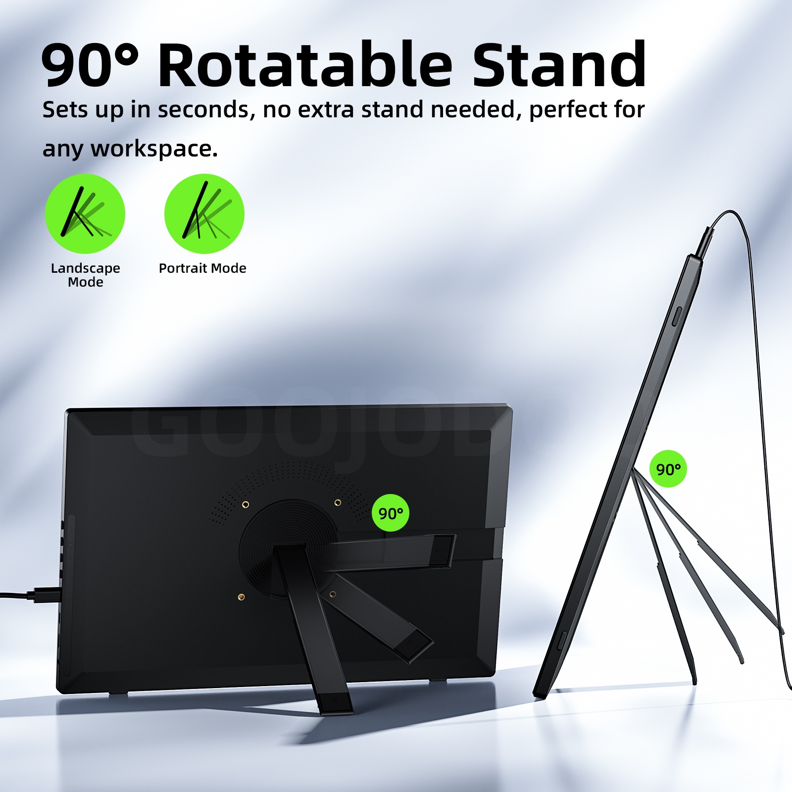 GOOJODOQ 15.6 inch Portable Monitor Extended screen for Laptop with ...