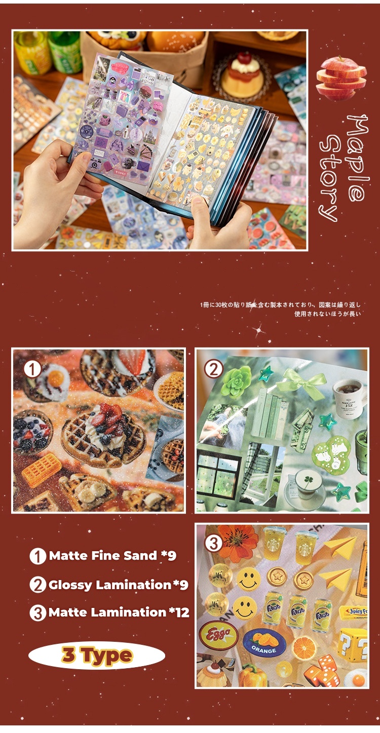 Retro Japanese Sticker Book Material Stickers DIY Stickers For ...
