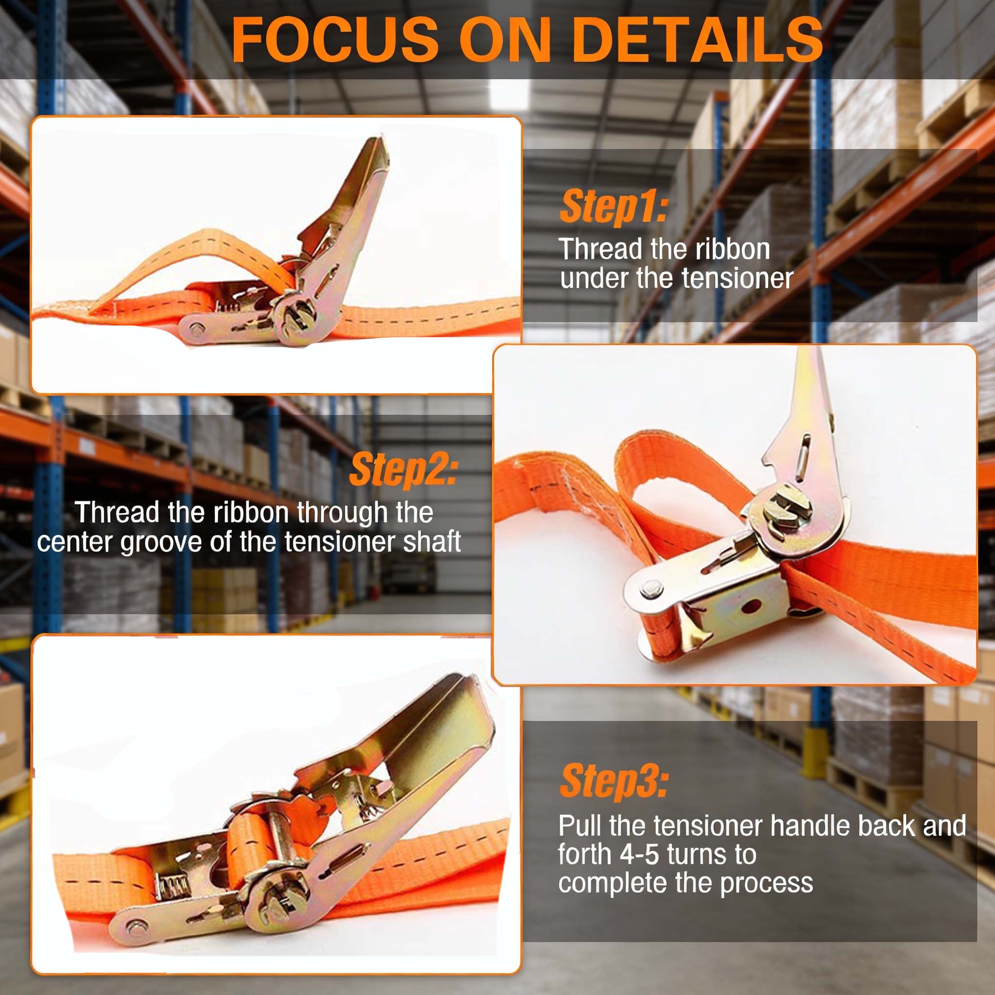 2M/4M/6M/ Cargo Strap Truck Binding Belt Heavy Duty Adjustable Vehicle ...