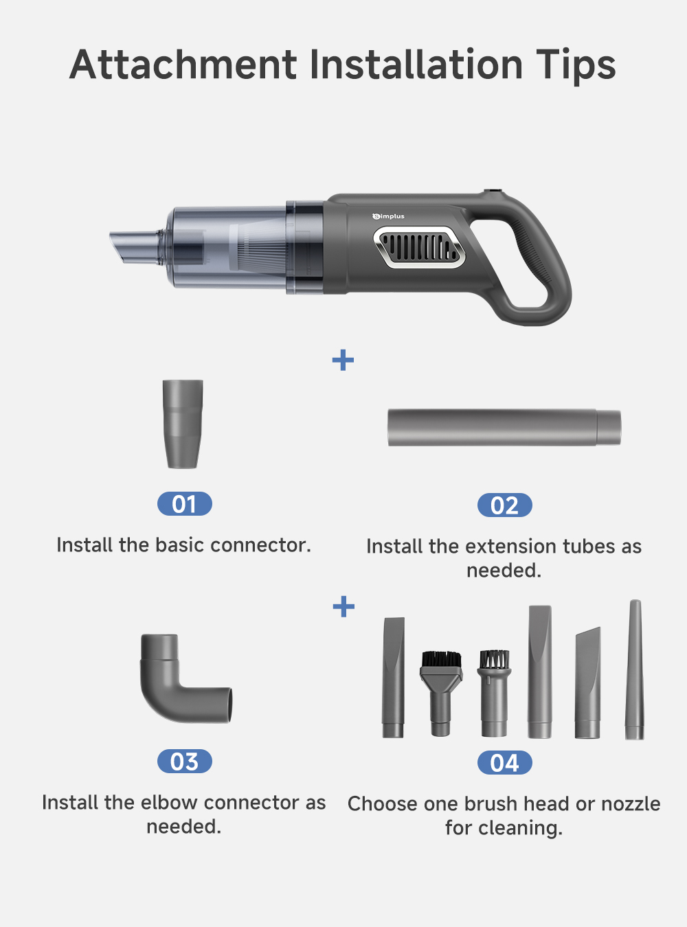 Simplus Vacuum Cleaner Upgraded 18000 PA Strong Suction(with 9 ...