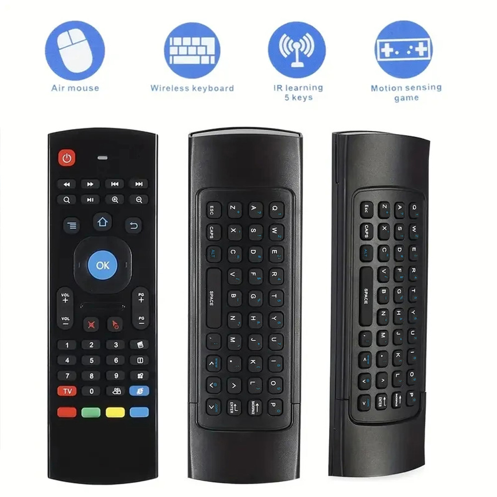 MX3 Universal Air Mouse Wireless Mini Keyboard Remote Control 2.4G IR ...