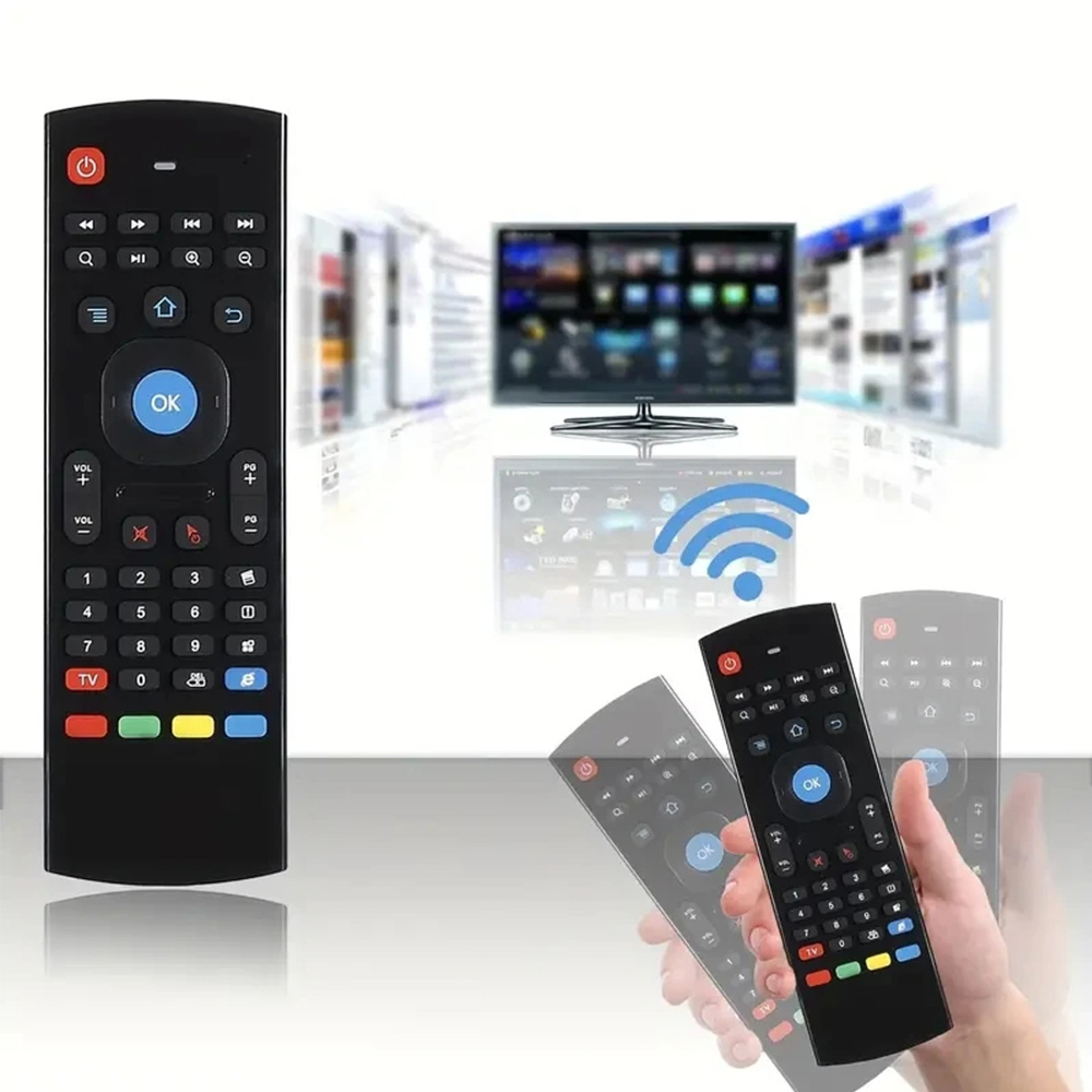 MX3 Universal Air Mouse Wireless Mini Keyboard Remote Control 2.4G IR Learning Remote Control ...