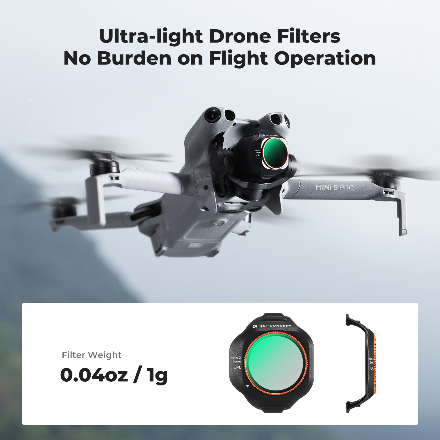 K&F CONCEPT ND2-32/ND32-512/CPL Filter Filter for DJI Mini 5 Pro Filter ...