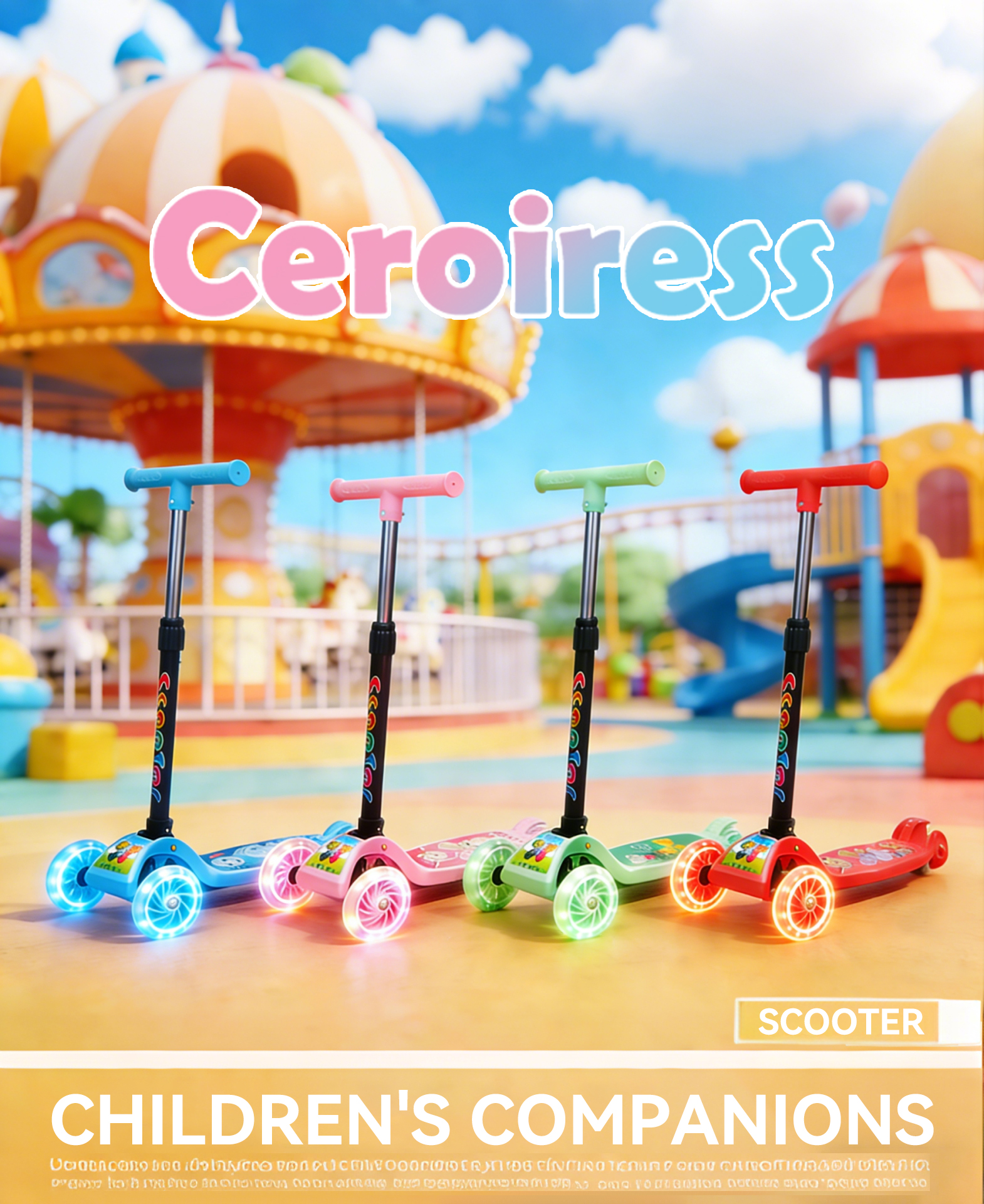 High Quality Flash Wheels Scooter Kids Adjustable Handlebar Outdoor ...