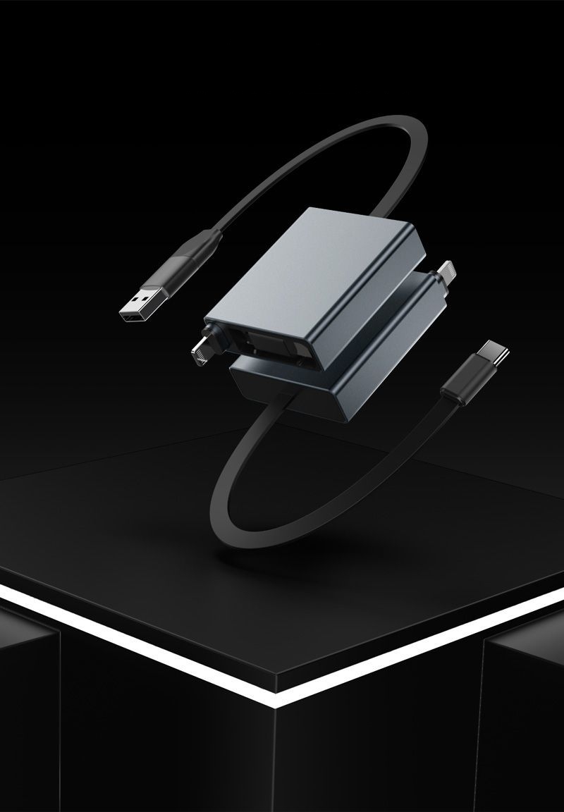 Compact Car Charging Cable | Auto Retractable | 70cm Length | Supports ...