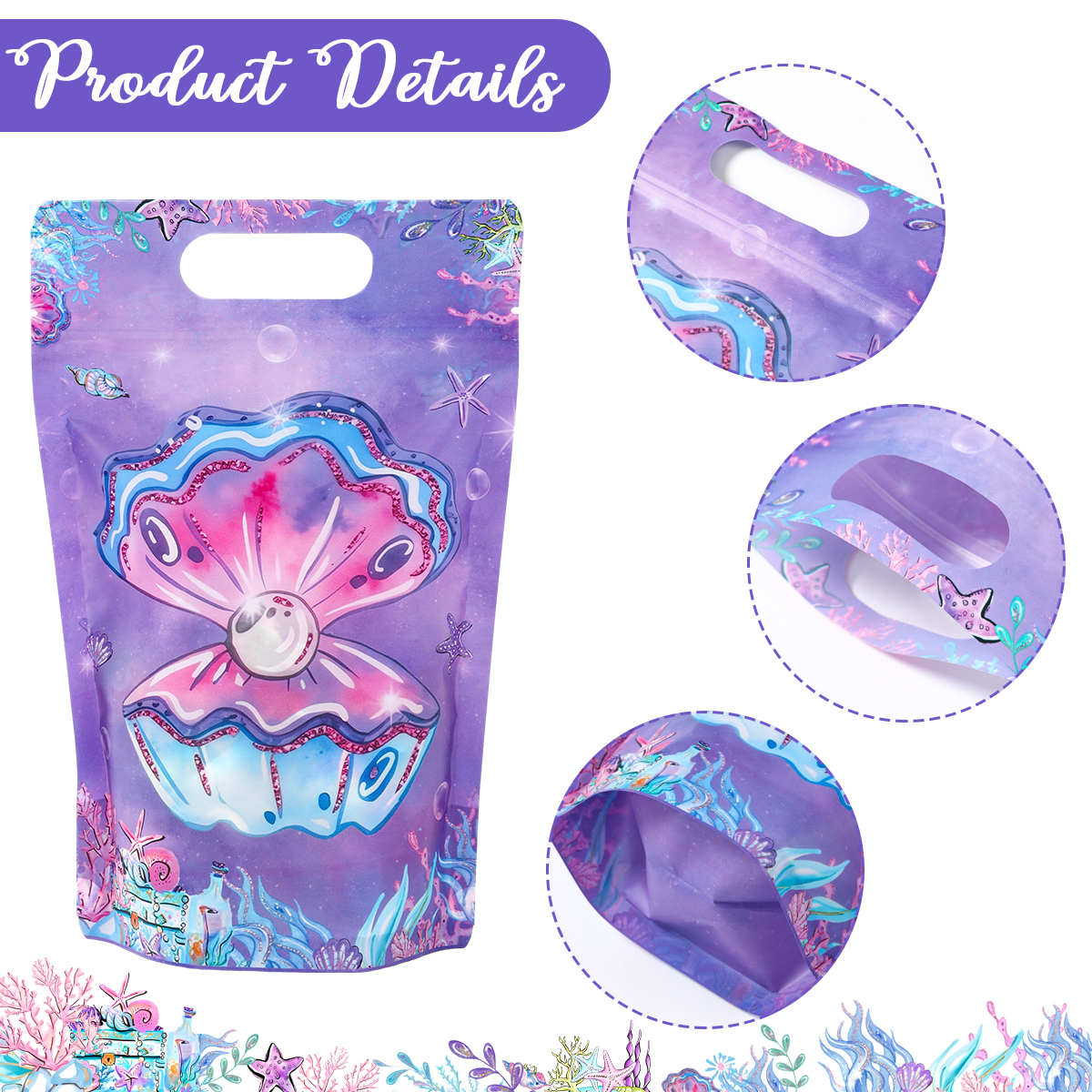 25Pcs/Pack Resealable Ziplock Bags Mixed Theme Animal Mermaid Unicorn ...