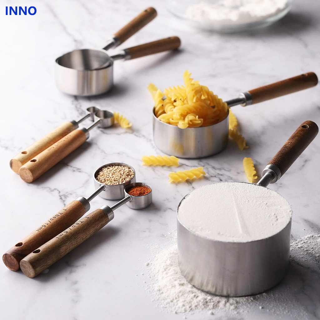 8PCS Stainless steel long handle measuring spoon, coffee measuring ...