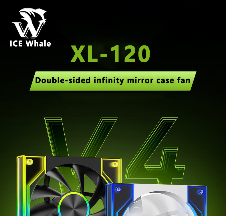 ICE Whale XL-120 Computer PC Case Fan 120mm ARGB 4Pin PWM Cooling Fan ...