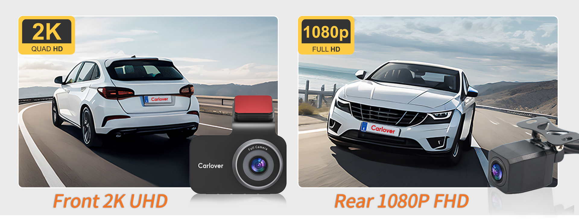 Carlove S19 Dashboard Camera, Ultra HD Dual Recording, Wi-Fi App ...