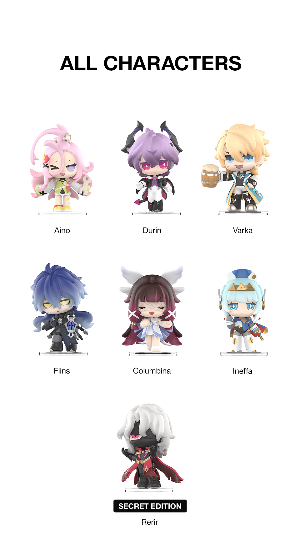 POP MART Genshin Impact Gathering Chibi Series Figures Blind Box Action ...