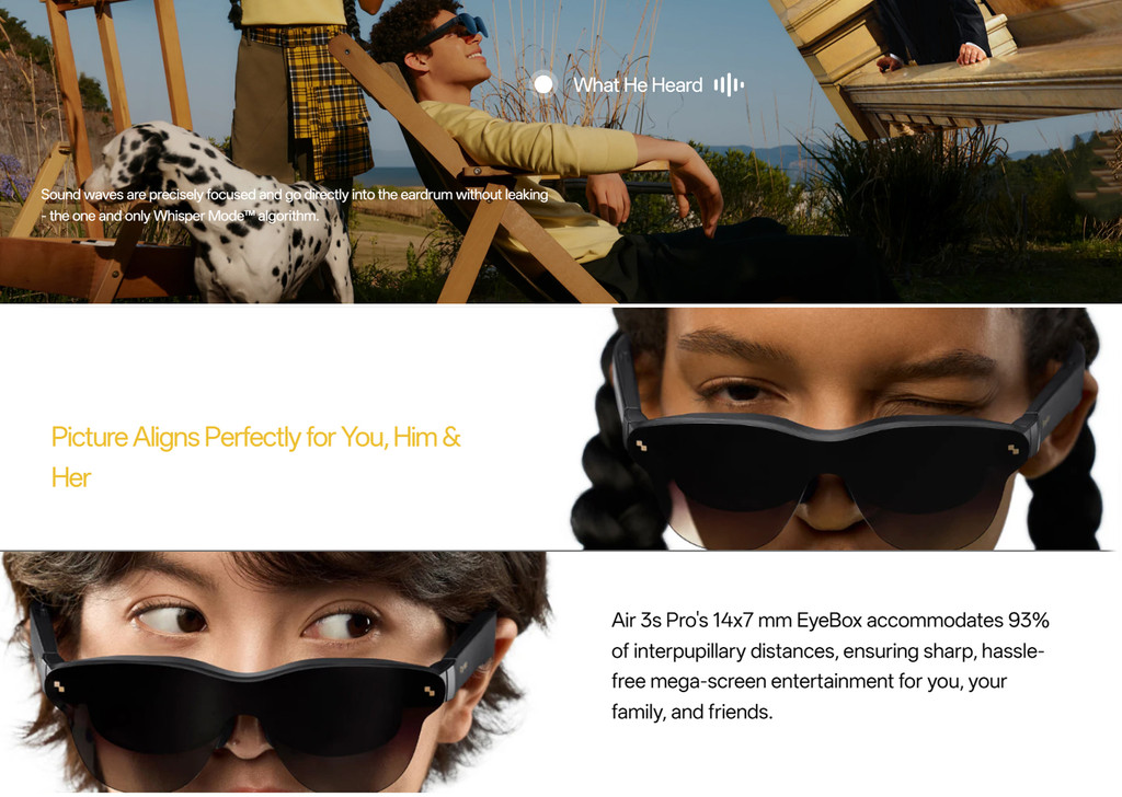 RayNeo Air 3s Pro AR Glasses Ultimate 201" Display with 1200nits for ...