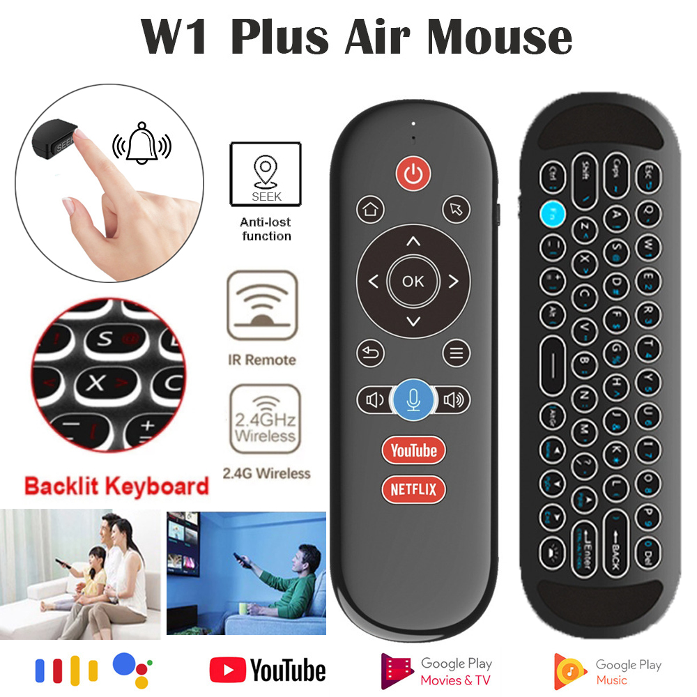 Wireless Air Mouse Voice Remote Control Gyroscope 2.4G BT Learning IR ...
