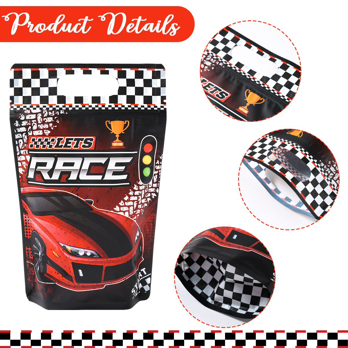 25Pcs/Pack Resealable Ziplock Bags Racing Car Animal Mermaid Unicorn ...