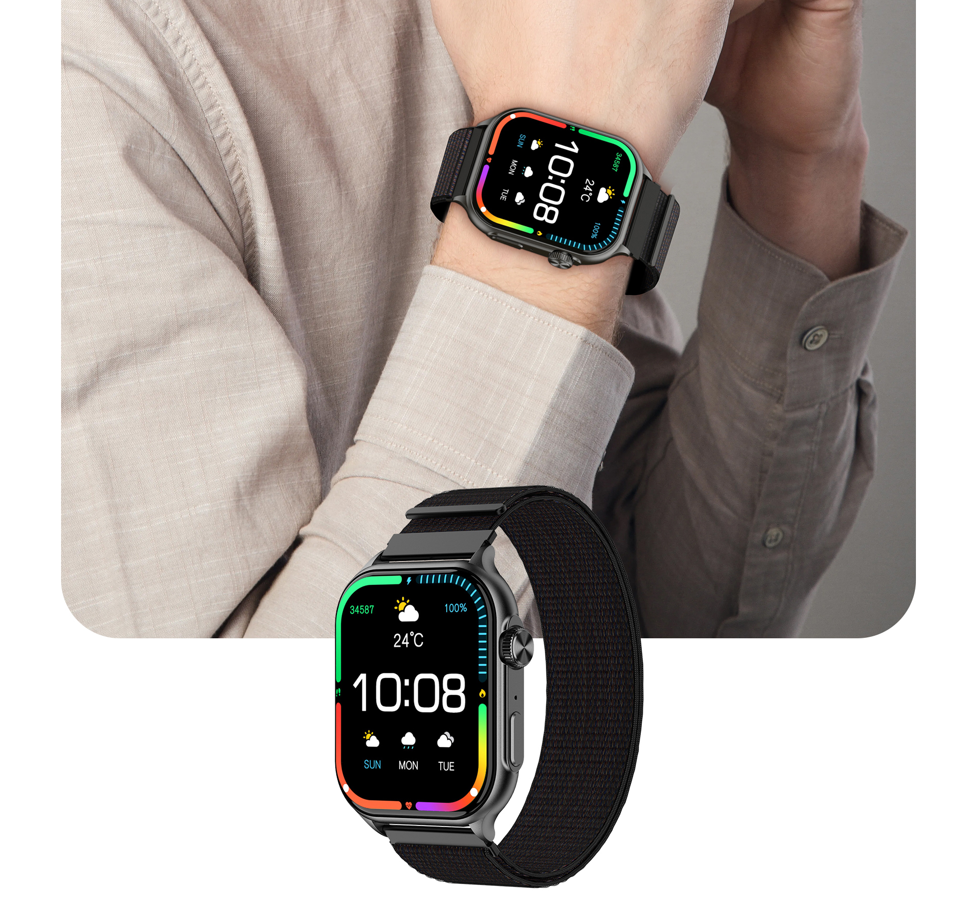 Lenovo Smart Watch 1.96'' AMOLED HD Display 9.9 mm Zinc Alloy Body 5ATM ...